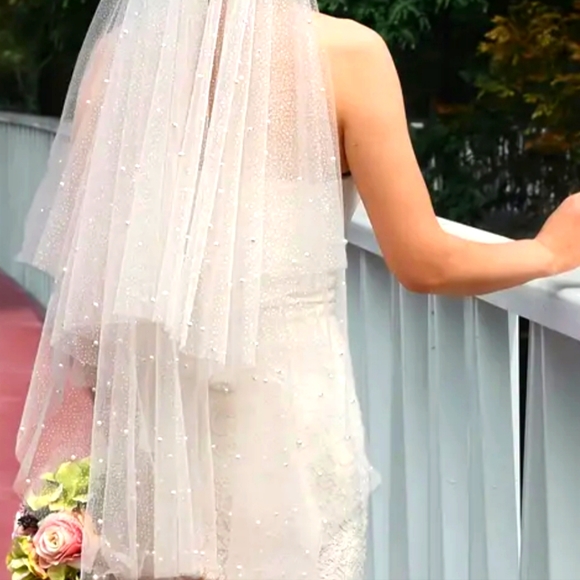 preppy junction veil shop | Accessories | Pearl Encrusted Plus Sparkle ...